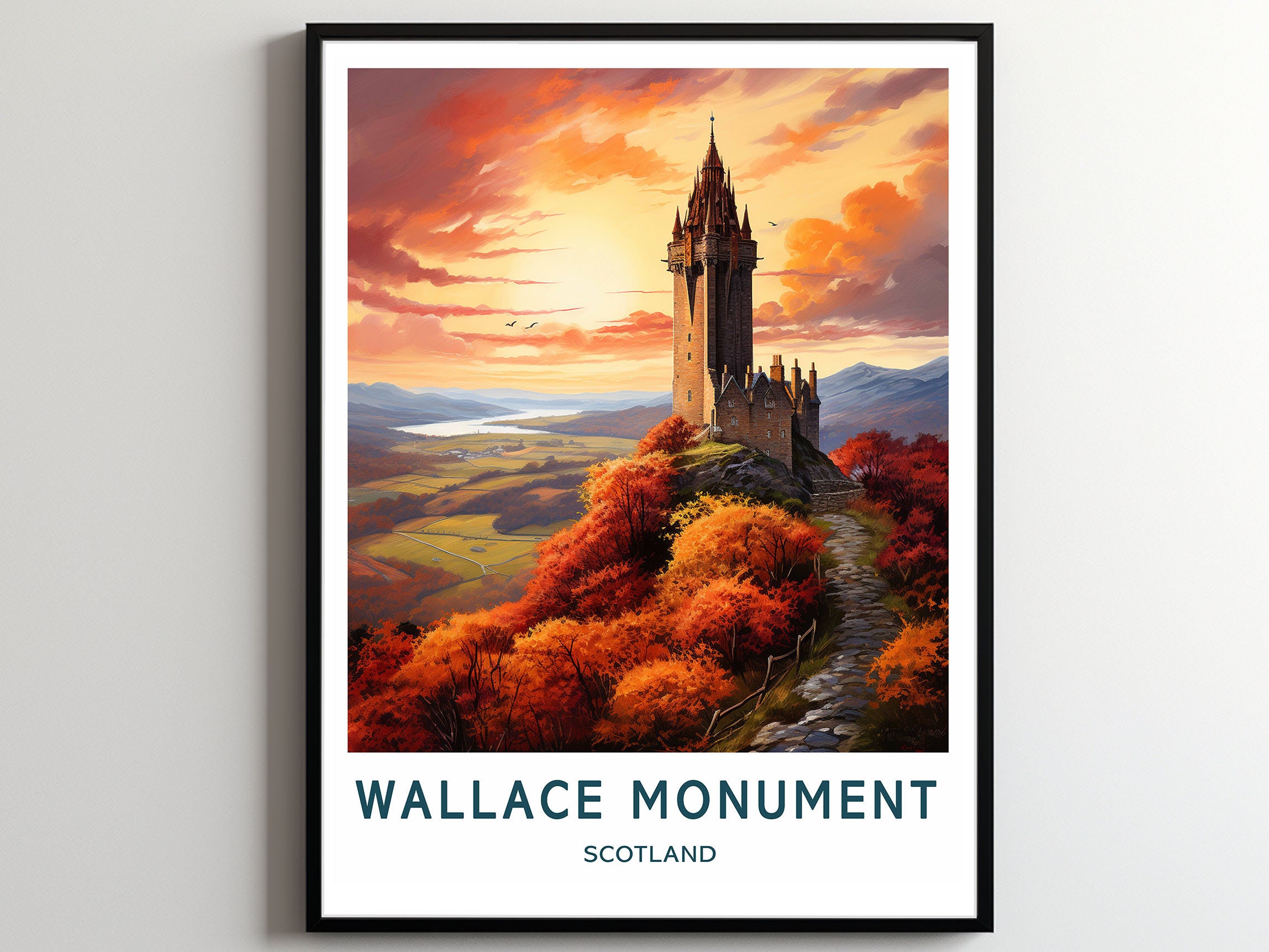 Wallace Monument Travel Print Wall Art Wallace Monument Wall Hanging ...