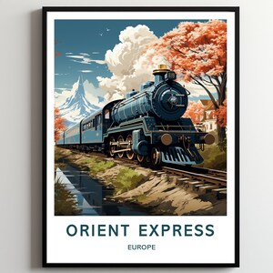 Orient Express Travel Print Wall Art Orient Express Wall Hanging Home ...