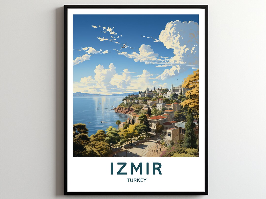 Izmir Travel Print Wall Art Izmir Wall Hanging Home Décor Izmir Gift ...