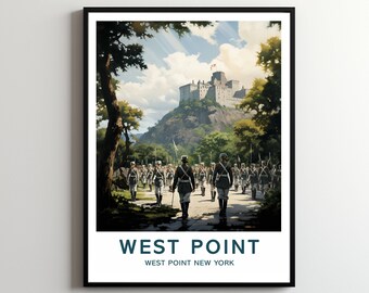 West Point Map Print New York Poster - Etsy