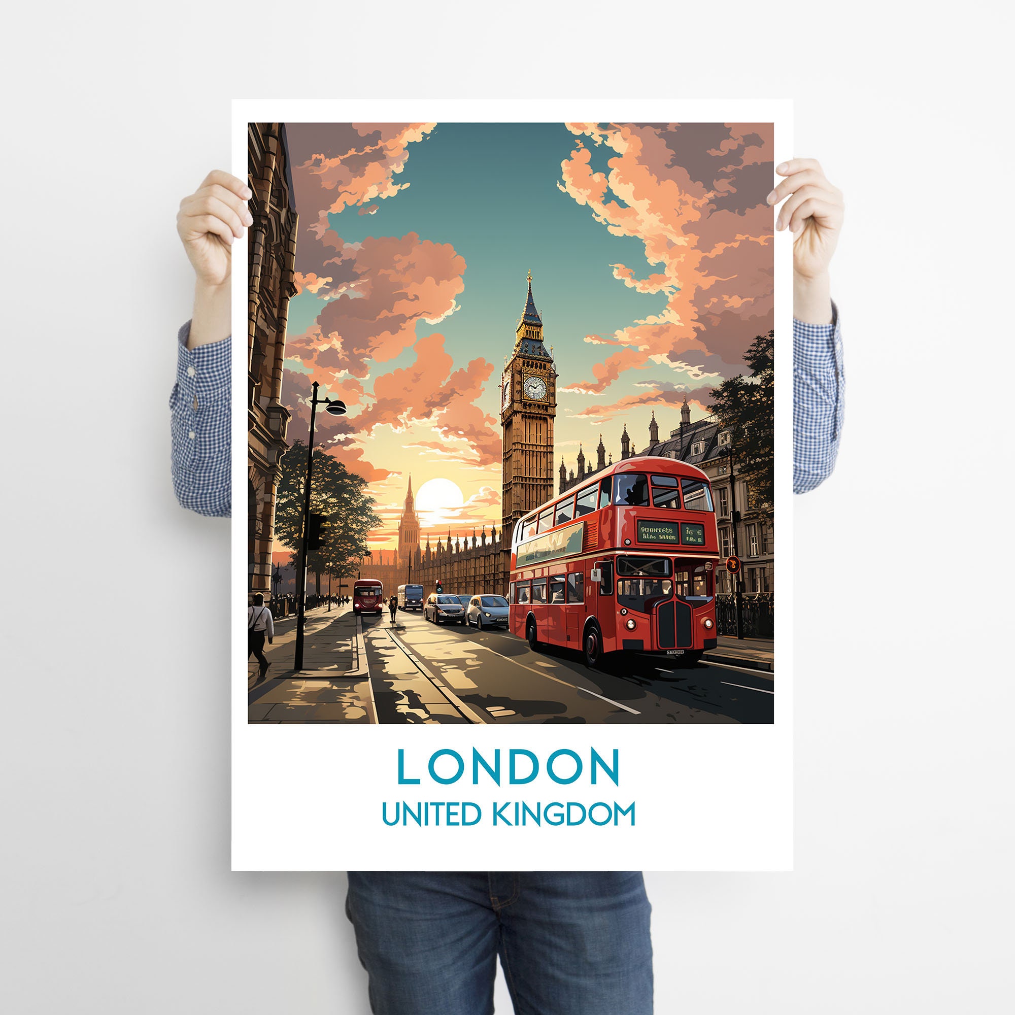 London United Kingdom Travel Print Poster Wall Art Print - Etsy