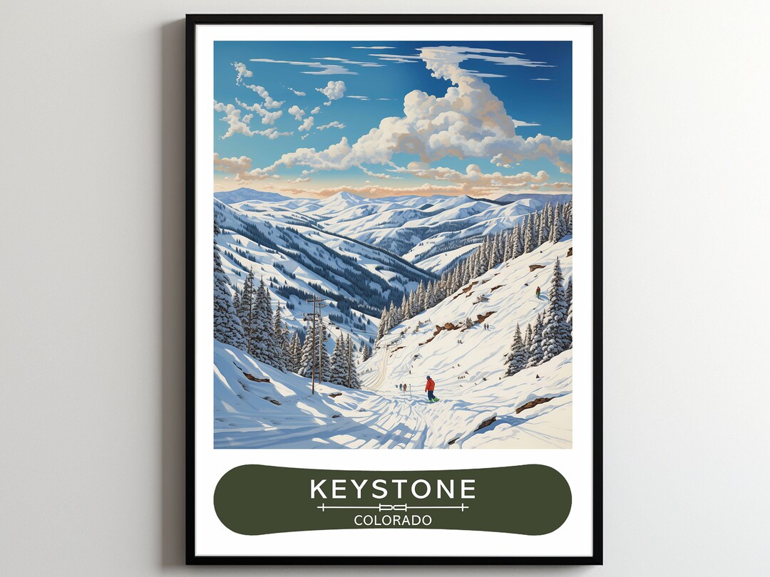 Keystone Ski Resort Colorado Print Gift Art Lovers Colorado Art Poster ...