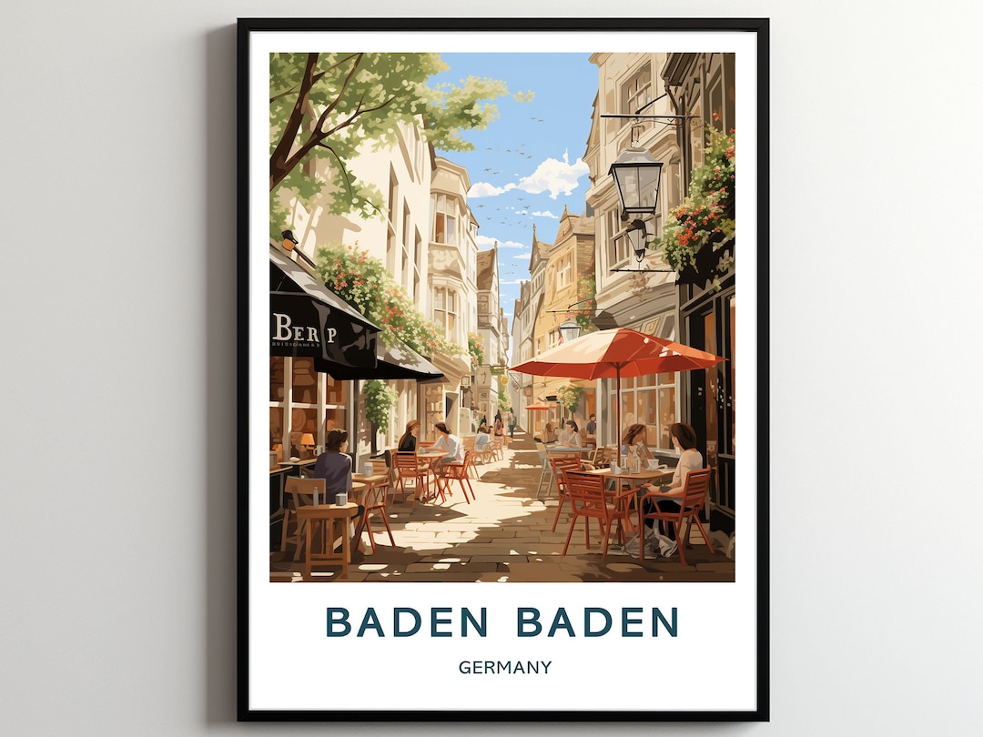 Baden Baden Travel Print Wall Art Baden Baden Wall Hanging Home Décor ...