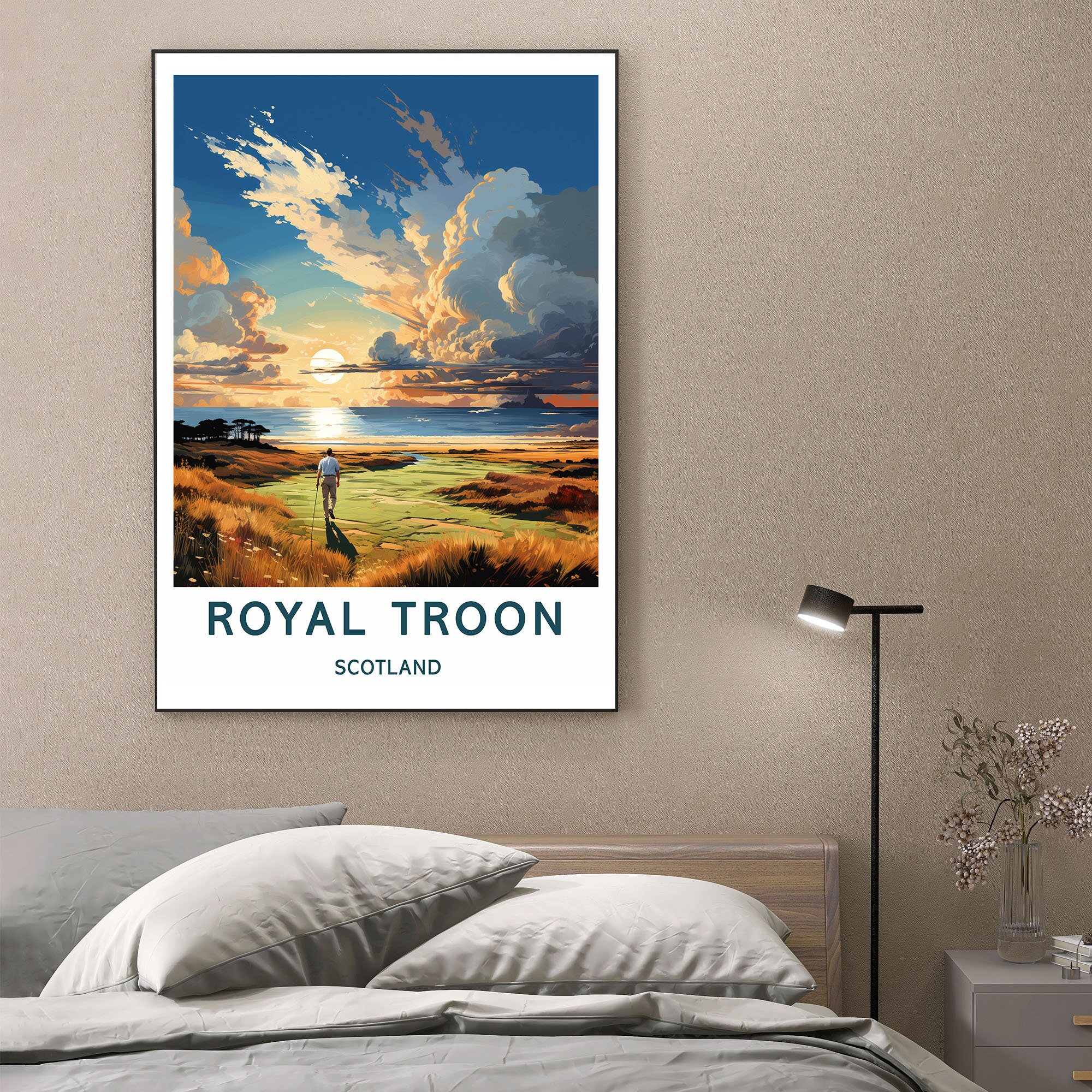 Royal Troon Travel Print Wall Art Royal Troon Wall Hanging Home Décor ...