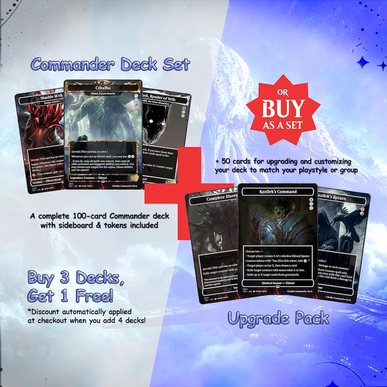 Eldrazi Cthulhu Magic Commander Deck Cedh | MTG Proxy Cards 160 ...