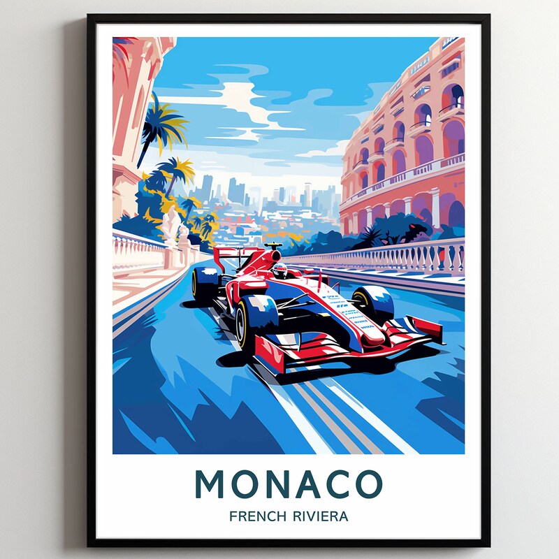 Monaco Race Poster - Etsy