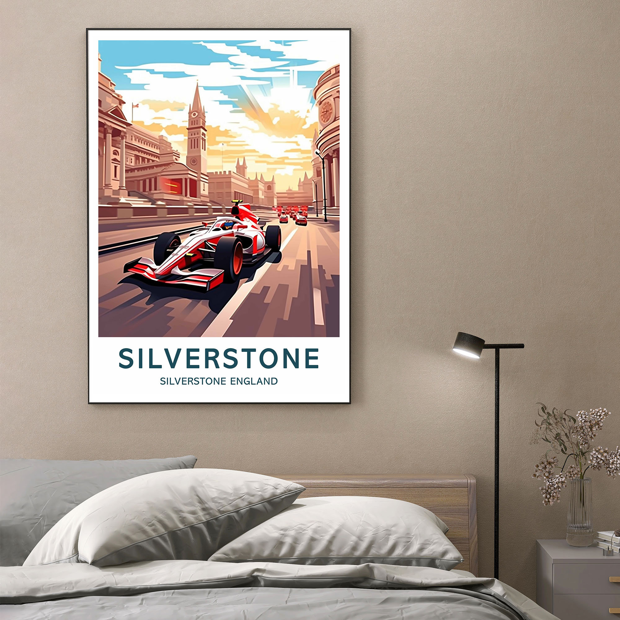 Silverstone Poster, Silverstone England Race Car Art, Motorsport Travel ...