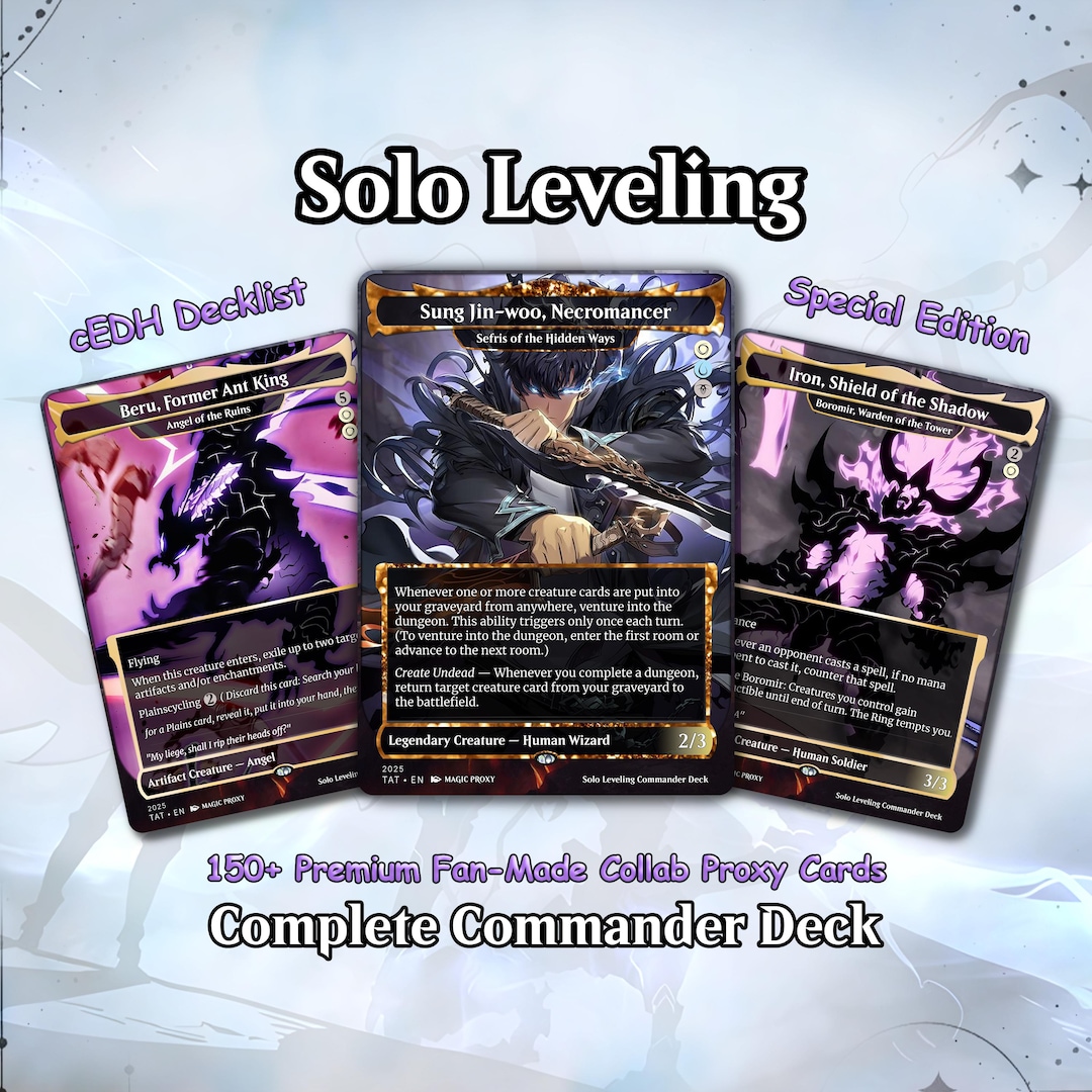 Solo Leveling Commander Deck • 170 Card Upgrade Pack • MTG Proxy Deck • Magic Cedh Commander ...