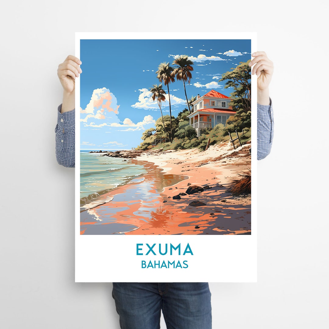 Exuma Travel Print Wall Art Exuma Wall Hanging Home Décor Exuma Gift ...