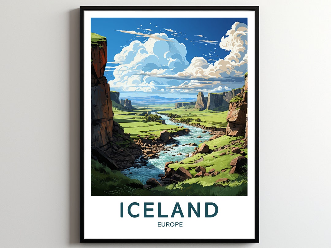 Iceland Travel Print Wall Art Iceland Wall Hanging Home Décor Iceland ...