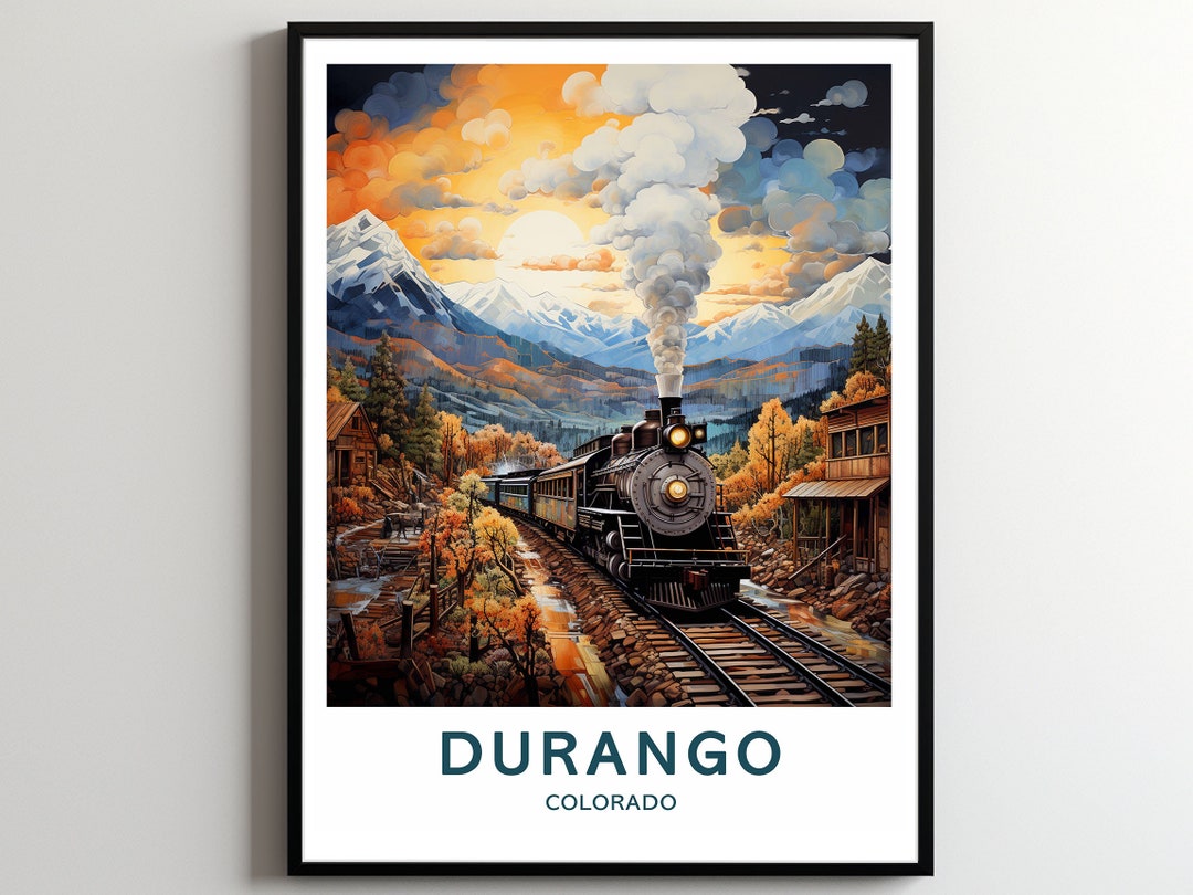 Durango Travel Print Wall Art Durango Wall Hanging Home Décor Durango ...