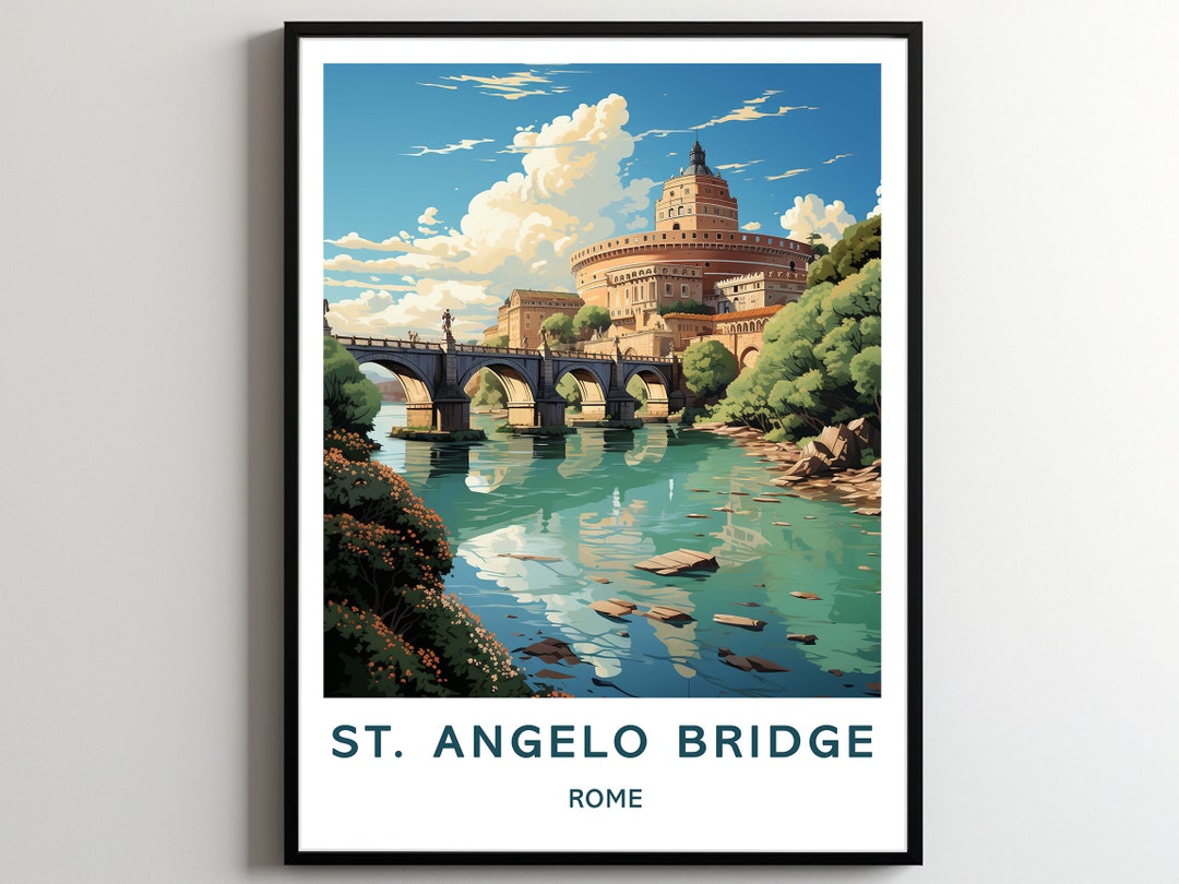 St. Angelo Bridge Travel Print Wall Art St. Angelo Bridge Wall - Etsy