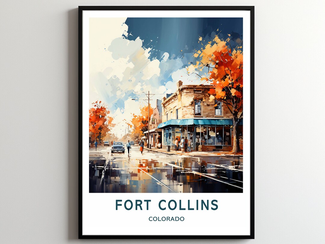 Fort Collins Travel Print Wall Art Fort Collins Wall Hanging - Etsy