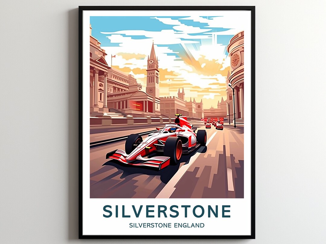 Silverstone Poster, Silverstone England Race Car Art, Motorsport Travel ...