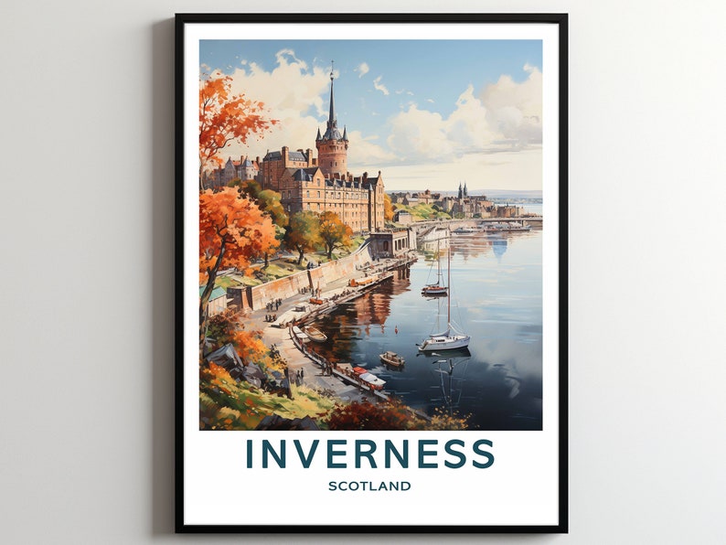 Inverness Travel Print Wall Art Inverness Wall Hanging Home Décor ...