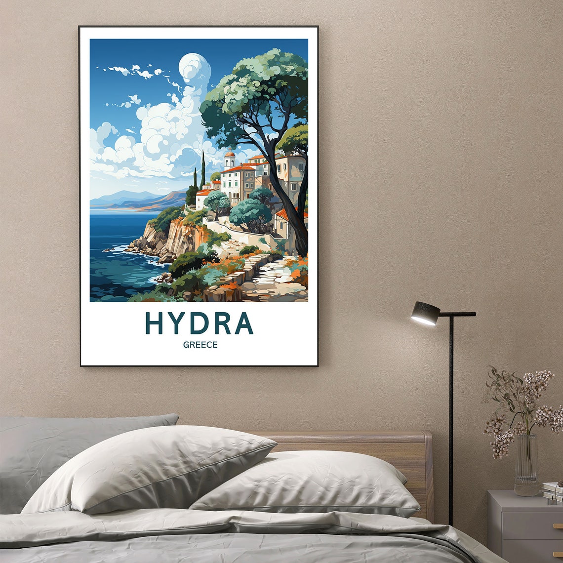 Hydra Travel Print Wall Art Hydra Wall Hanging Home Décor - Etsy
