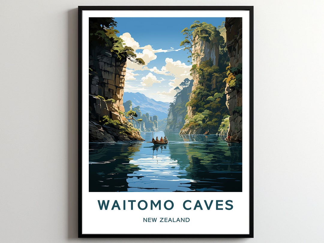Waitomo Caves Travel Print Wall Art Waitomo Caves Wall Hanging - Etsy