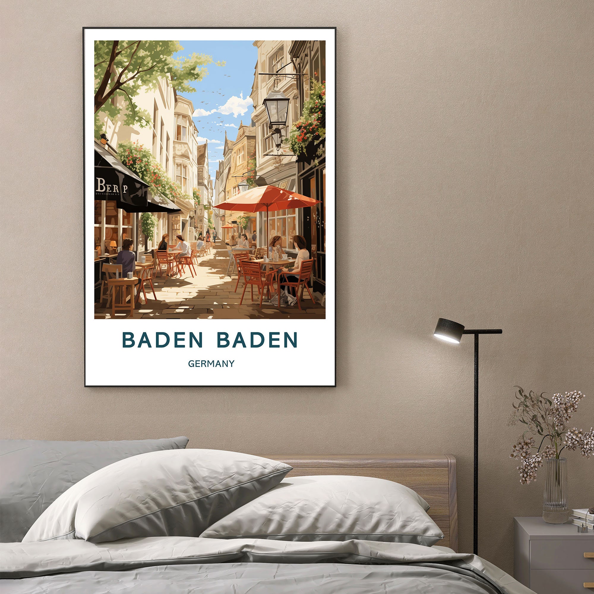Baden Baden Travel Print Wall Art Baden Baden Wall Hanging Home Décor ...