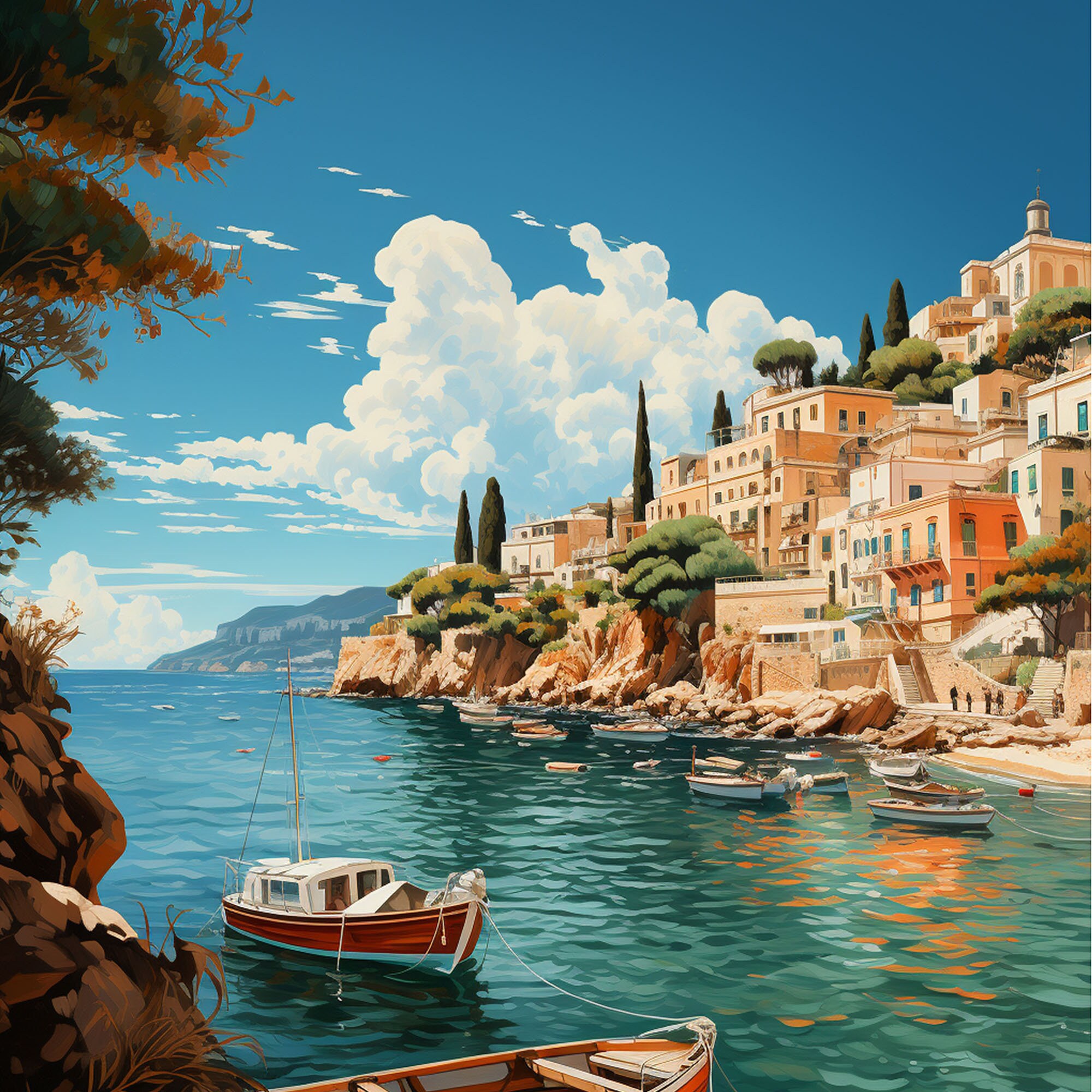 Capri Travel Print Wall Art Capri Wall Hanging Home Décor - Etsy