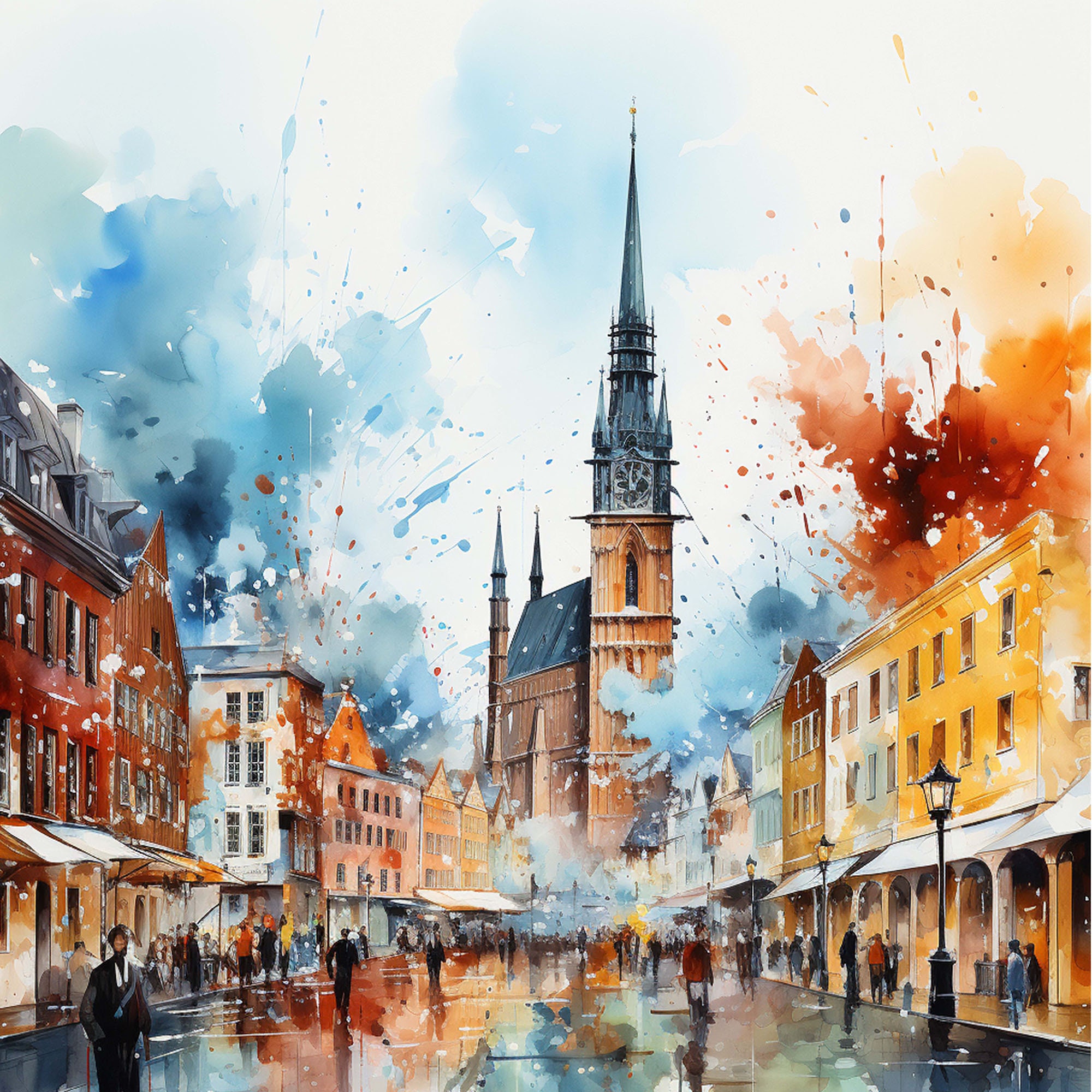 Augsburg Travel Print Wall Art Augsburg Wall Hanging Home Décor ...