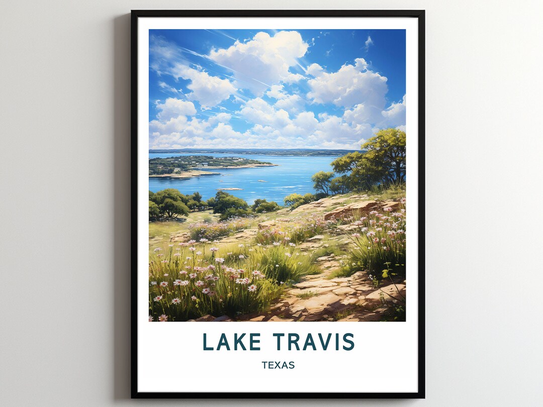 Lake Travis Travel Print Wall Art Lake Travis Wall Hanging Home Décor ...