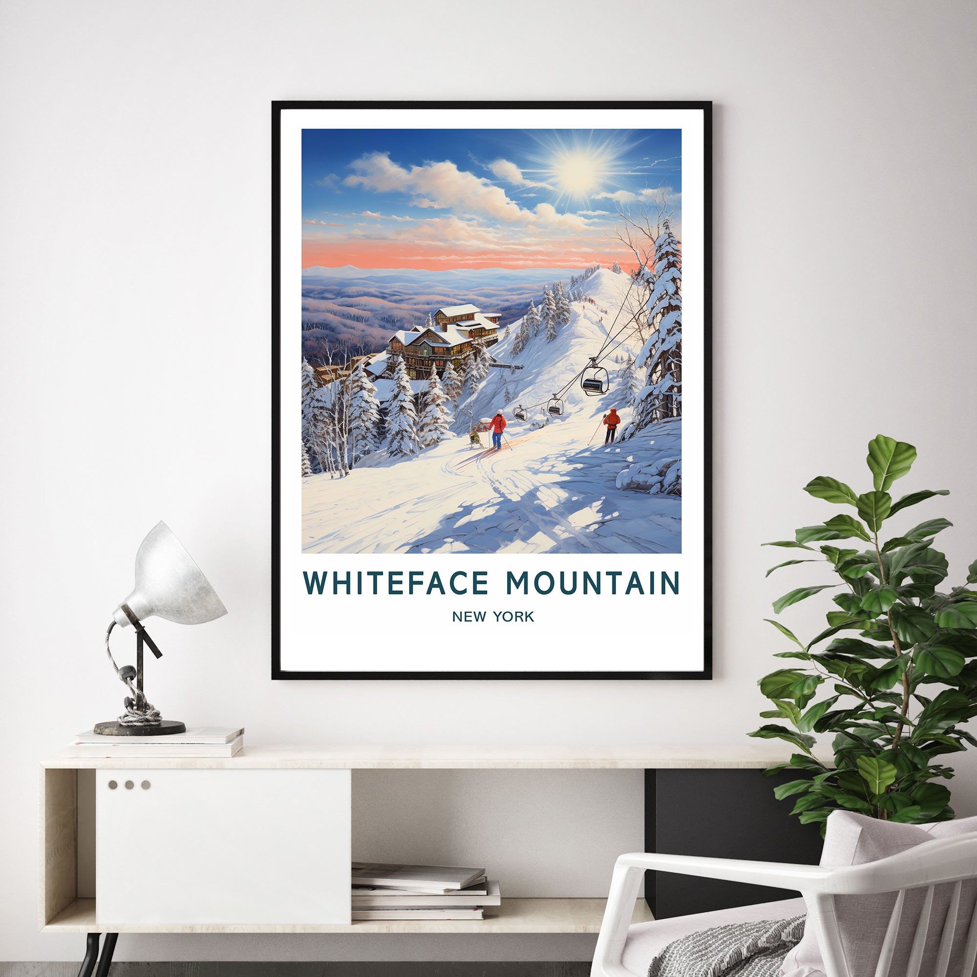 Whiteface Mountain Travel Print Wall Art Whiteface Mountain Wall ...