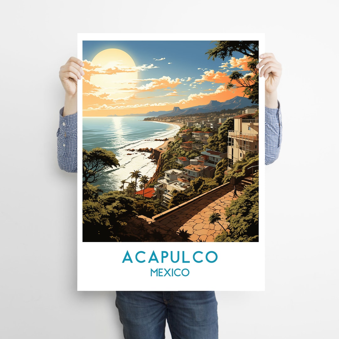 Acapulco Travel Print Wall Art Acapulco Wall Hanging Home Décor ...