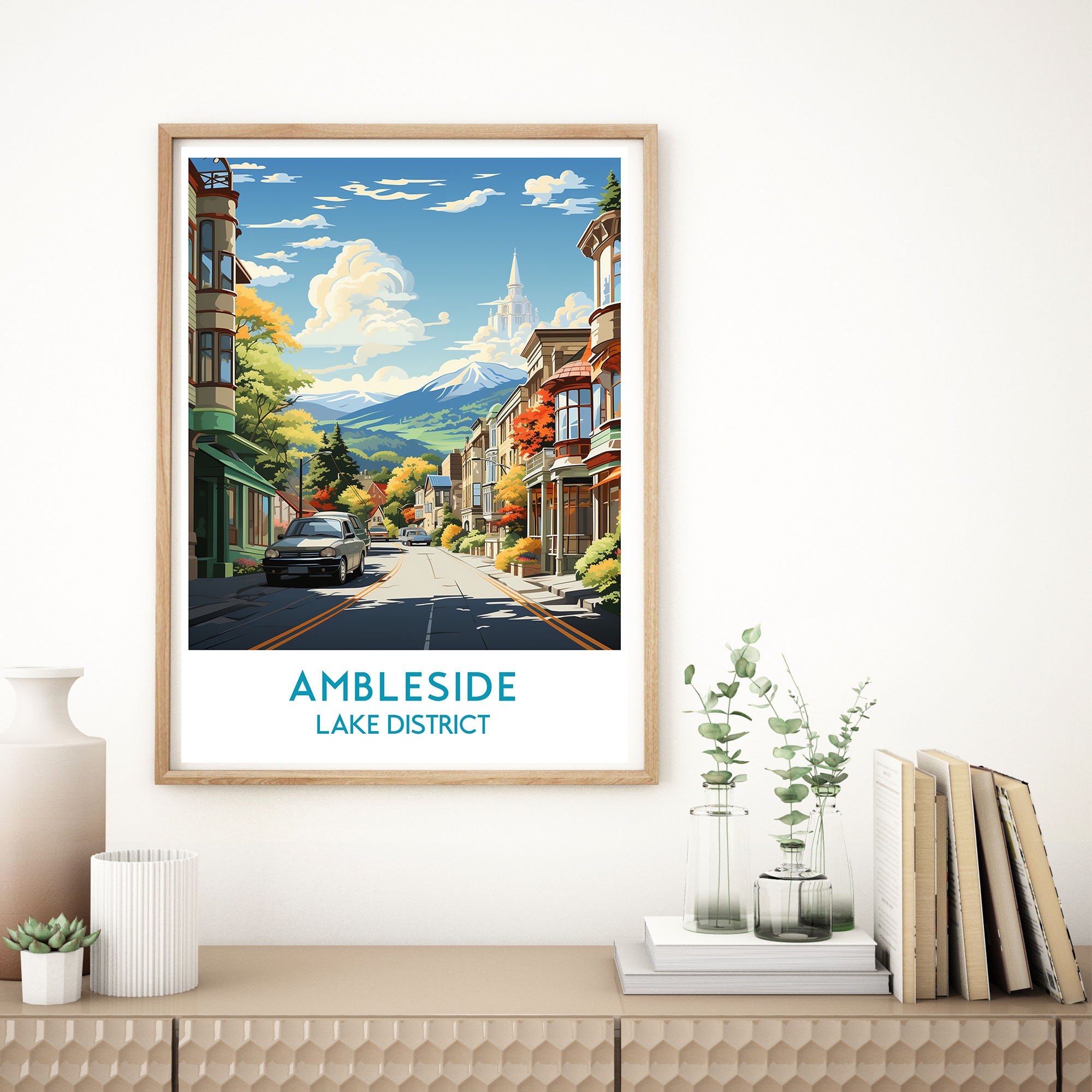 Ambleside Travel Print Wall Art Ambleside Wall Hanging Home Décor ...