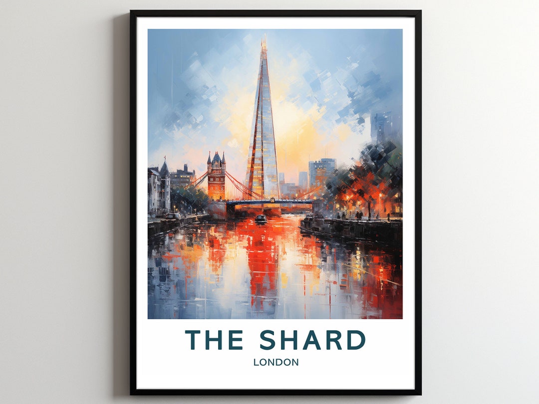 The Shard Travel Print Wall Art the Shard Wall Hanging Home Décor the ...