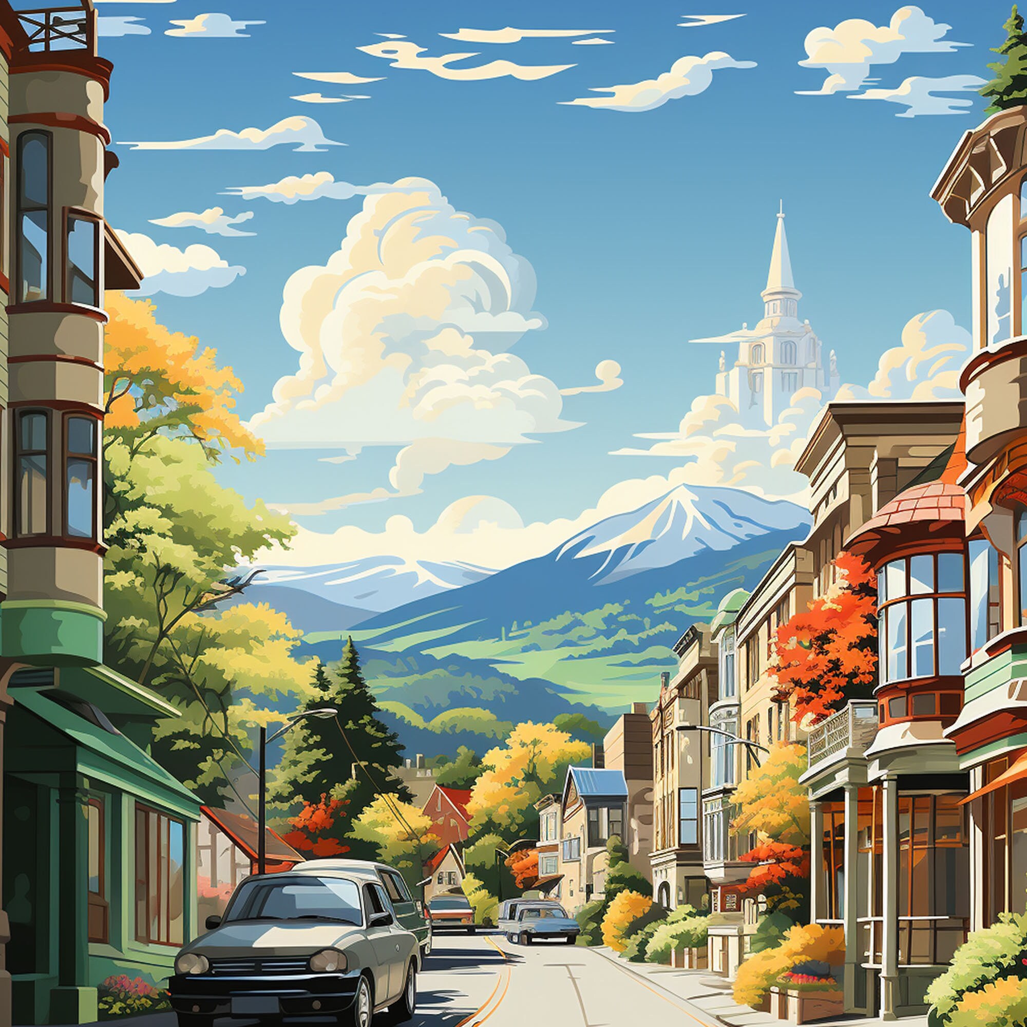 Ambleside Travel Print Wall Art Ambleside Wall Hanging Home Décor ...