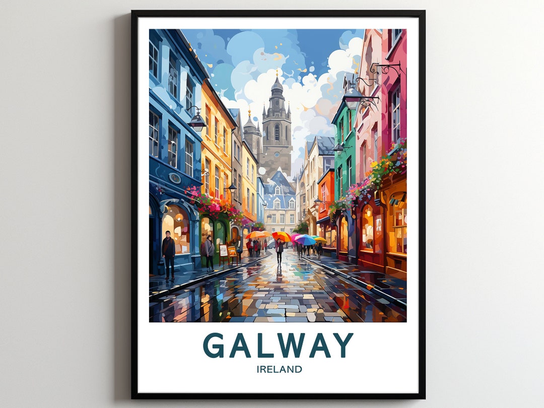 Galway Travel Print Wall Art Galway Wall Hanging Home Décor Galway Gift ...