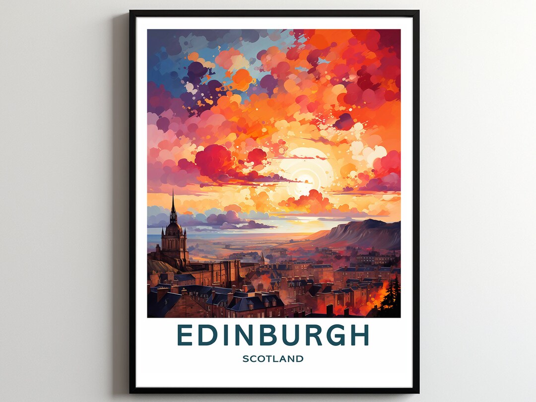 Edinburgh Travel Print Wall Art Edinburgh Wall Hanging Home Décor ...