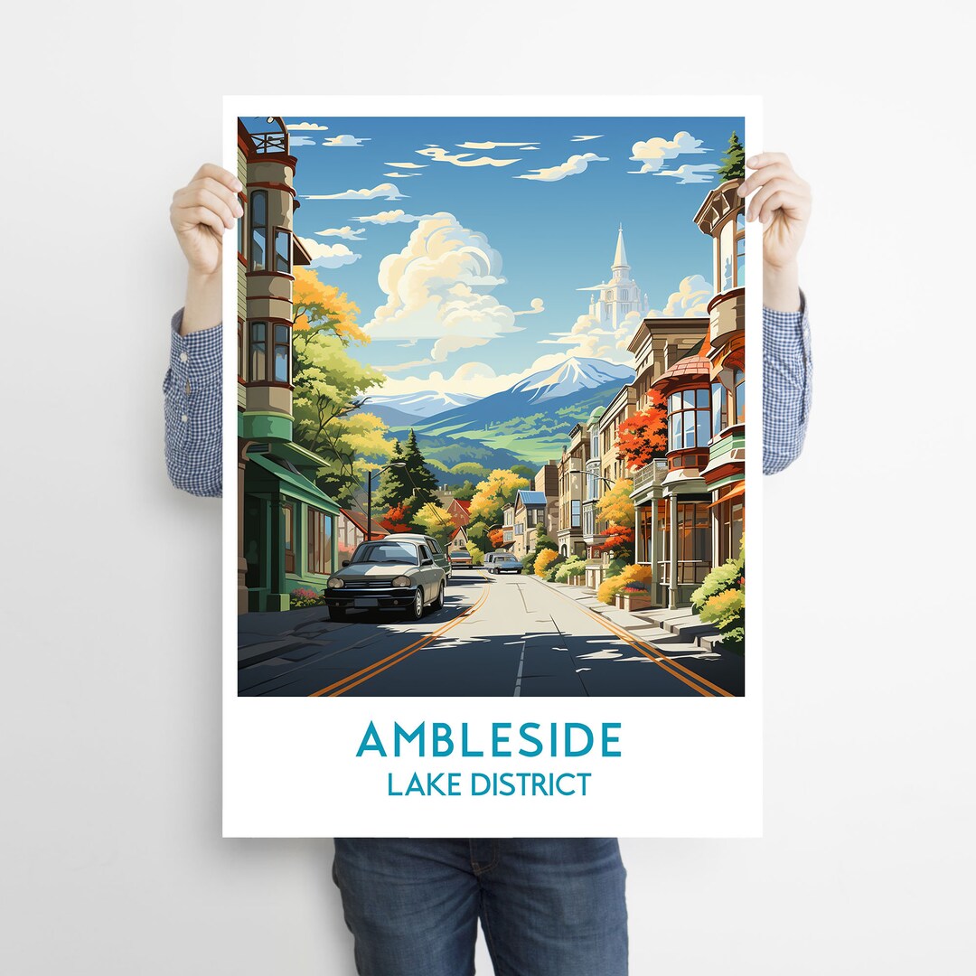 Ambleside Travel Print Wall Art Ambleside Wall Hanging Home Décor ...