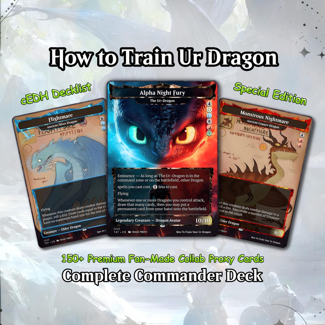 How to Train Your Dragon Magic Commander Deck Cedh | MTG Proxy Cards ...