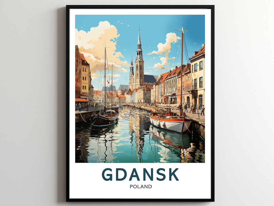 Gdansk Travel Print Wall Art Gdansk Wall Hanging Home Décor Gdansk Gift ...