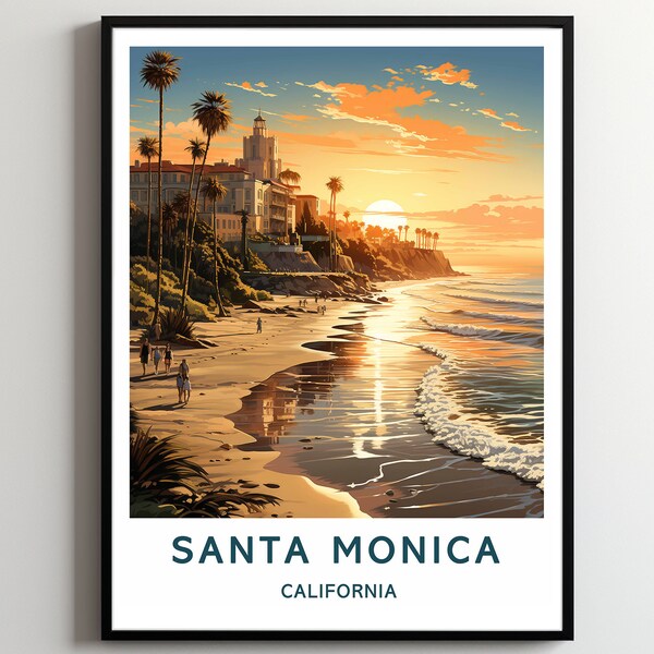 Santa Monica Poster - Etsy