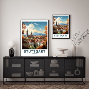 Stuttgart Travel Print Wall Art Stuttgart Wall Hanging Home Décor ...