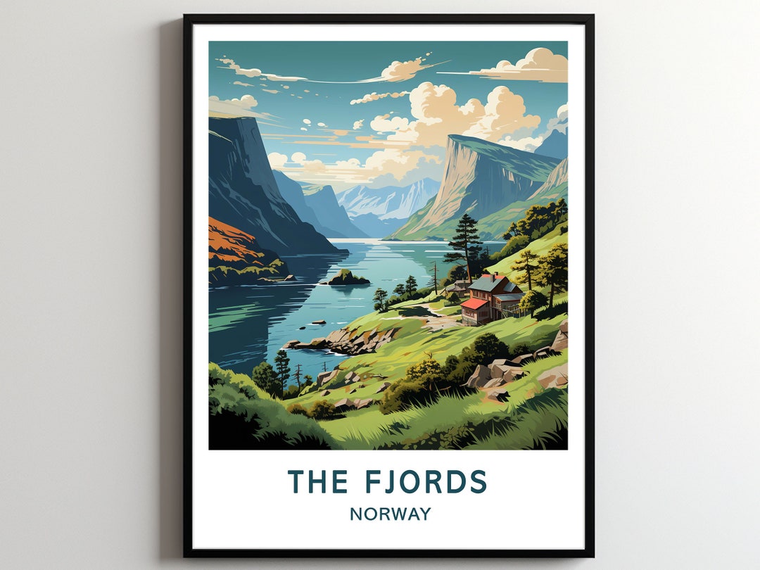 The Fjords Travel Print Wall Art the Fjords Wall Hanging Home Décor the ...