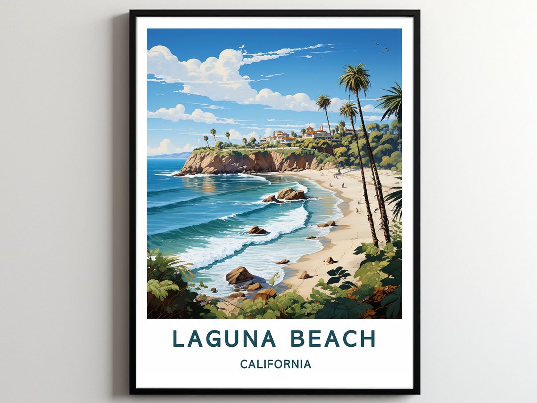 Laguna Beach Travel Print Wall Art Laguna Beach Wall Hanging Home Décor ...