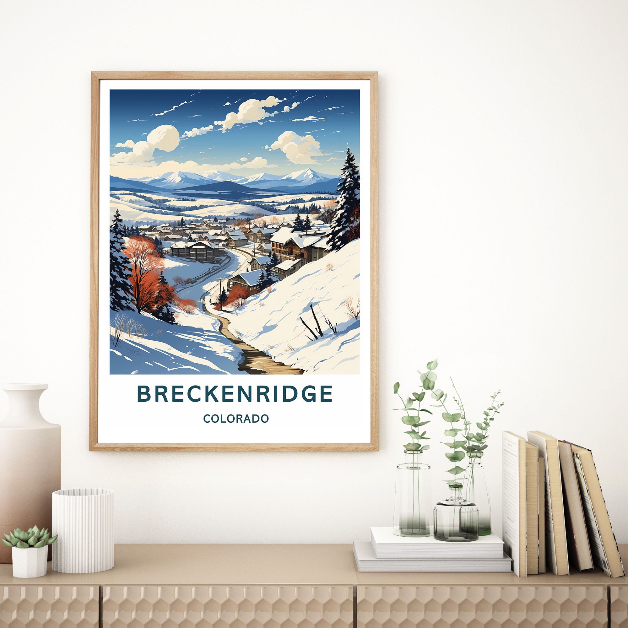 Breckenridge Travel Print Wall Art Breckenridge Wall Hanging Home Décor ...