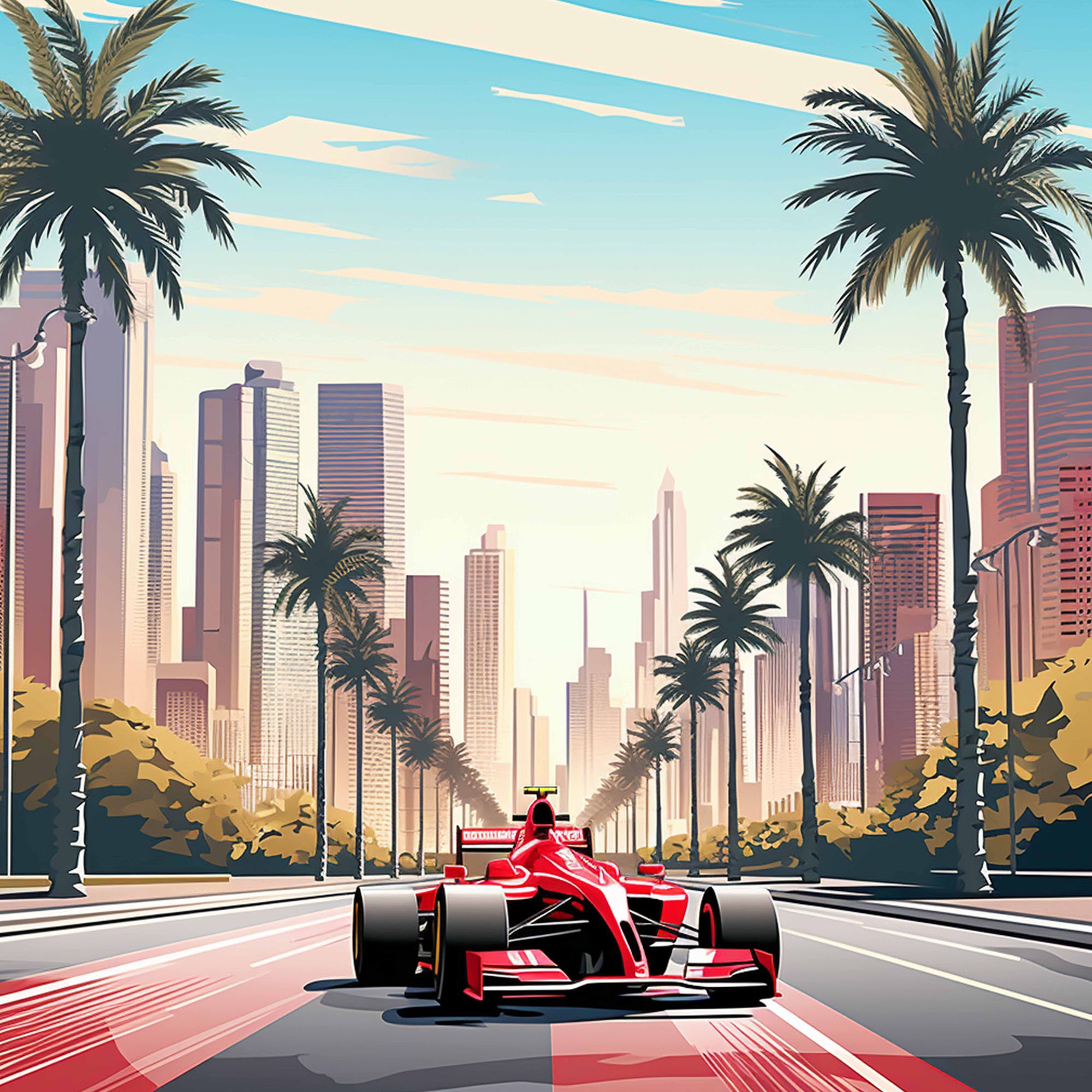 Abu Dhabi Poster United Arab Emirates Race Car Art - Etsy