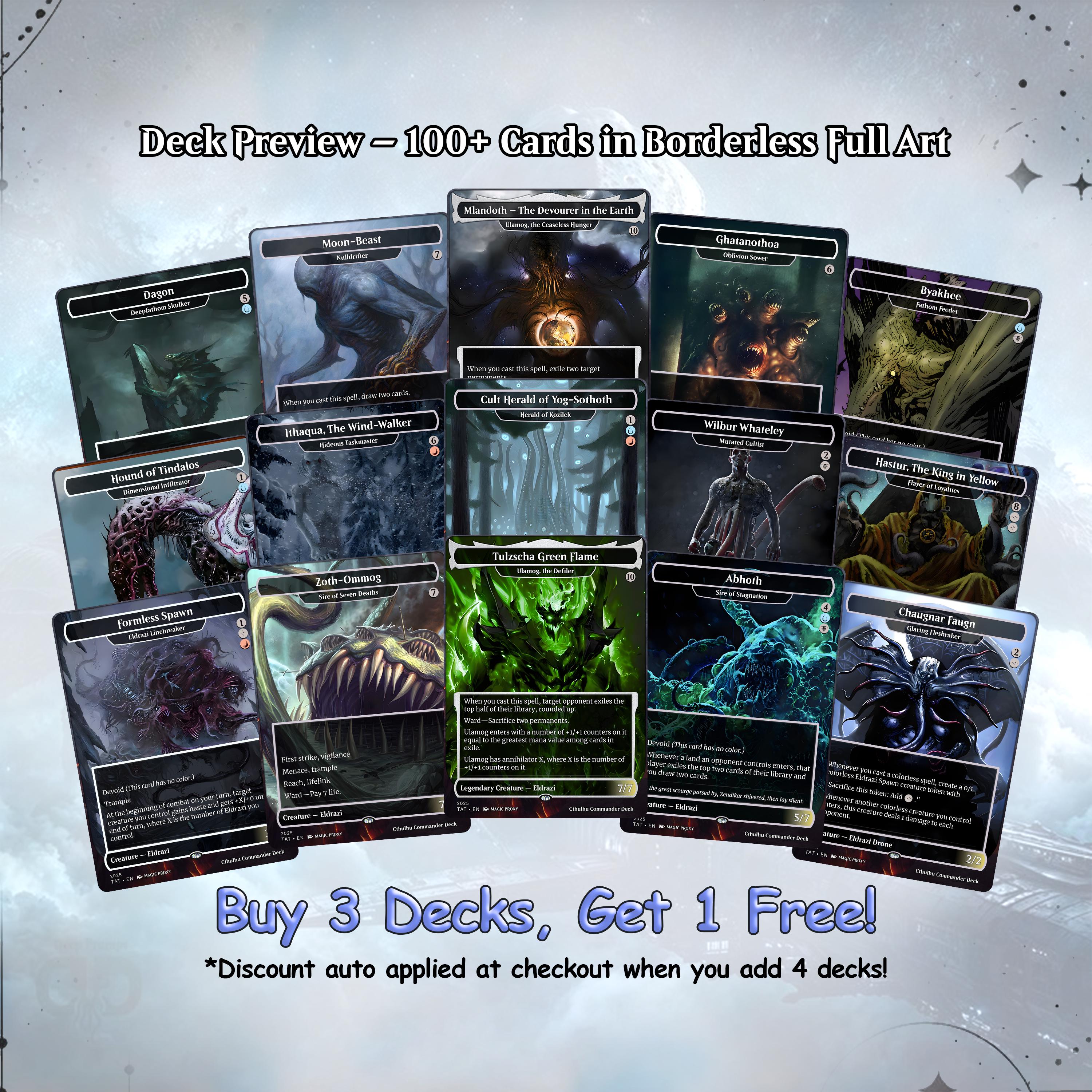 Eldrazi Cthulhu Magic Commander Deck Cedh | MTG Proxy Cards 160 ...