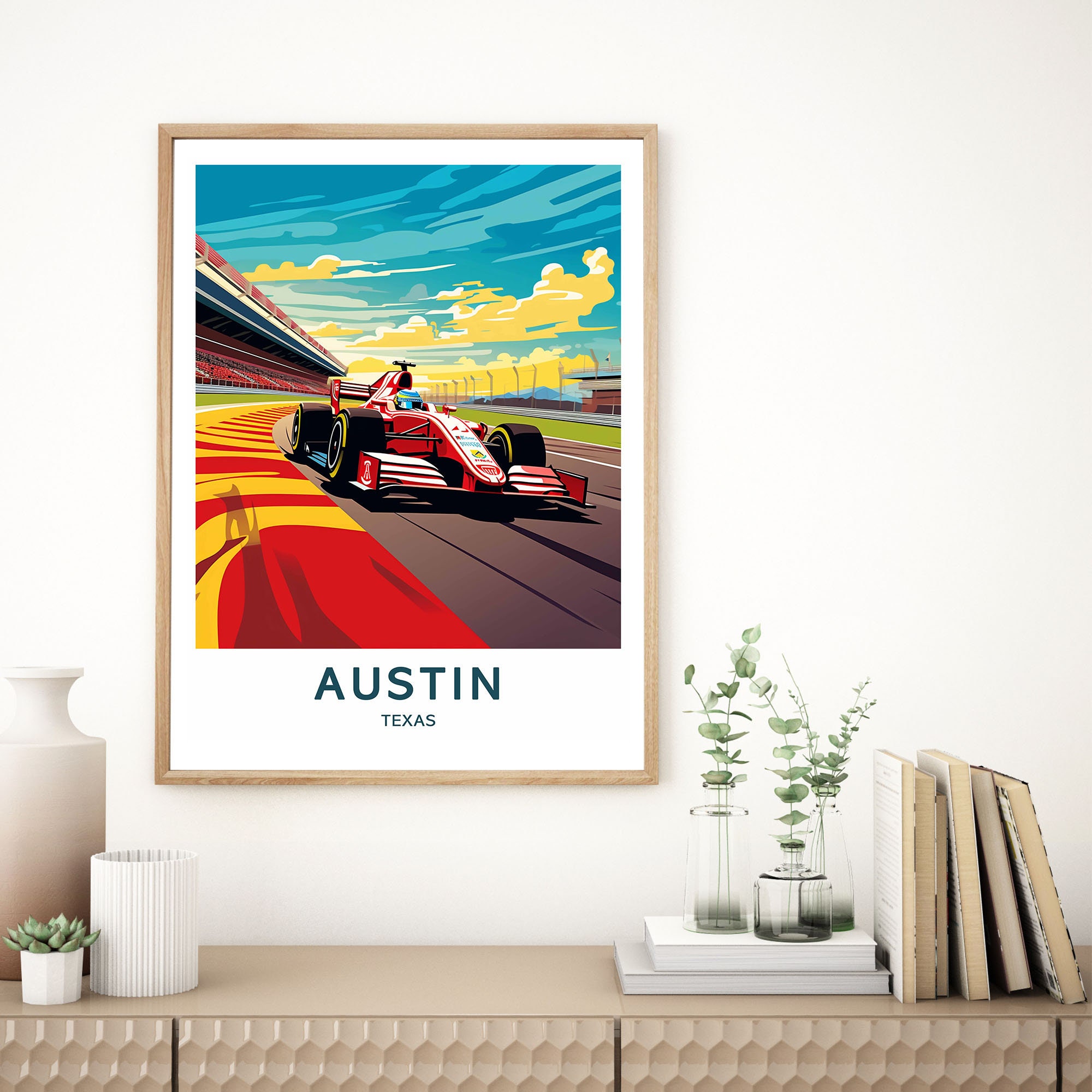 Austin Poster, Texas Race Car Art, Motorsport Travel Prints for ...