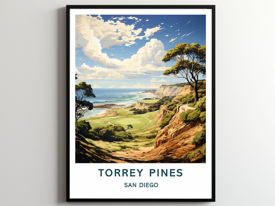 Torrey Pines Travel Print Wall Art Torrey Pines Wall Hanging Home Décor ...