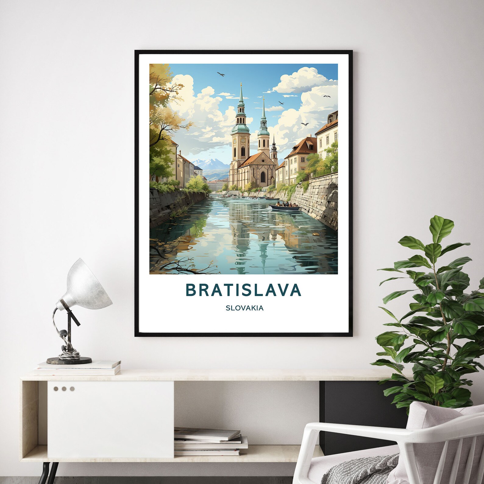 Bratislava Travel Print Wall Art Bratislava Wall Hanging Home Décor ...