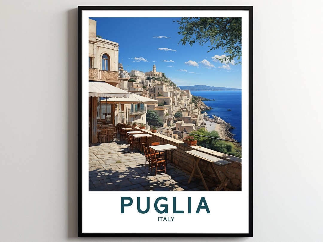 Puglia Travel Print Wall Art Puglia Wall Hanging Home Décor Puglia Gift ...