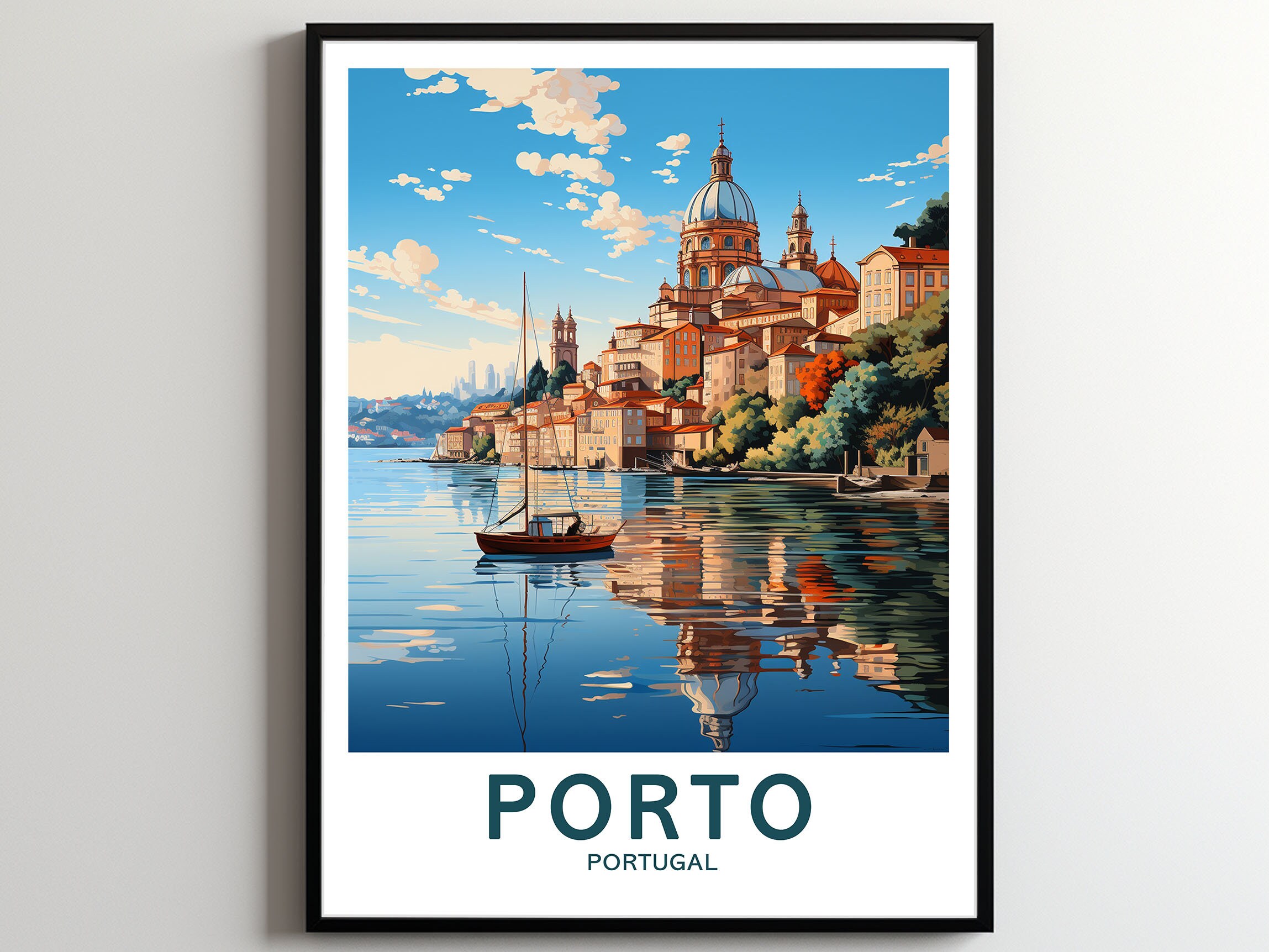 Porto Travel Print Wall Art Porto Wall Hanging Home Décor Porto Gift ...