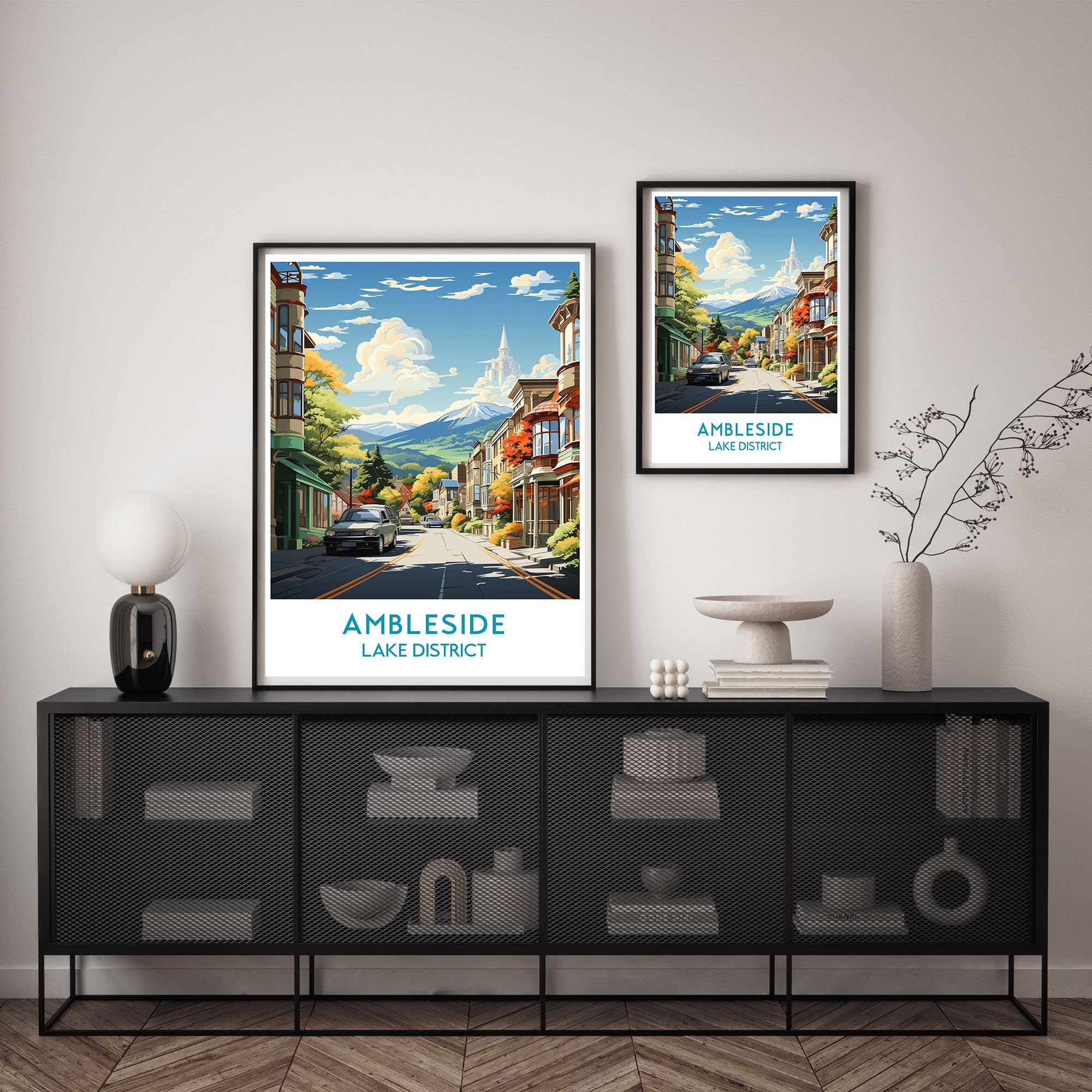 Ambleside Travel Print Wall Art Ambleside Wall Hanging Home Décor ...