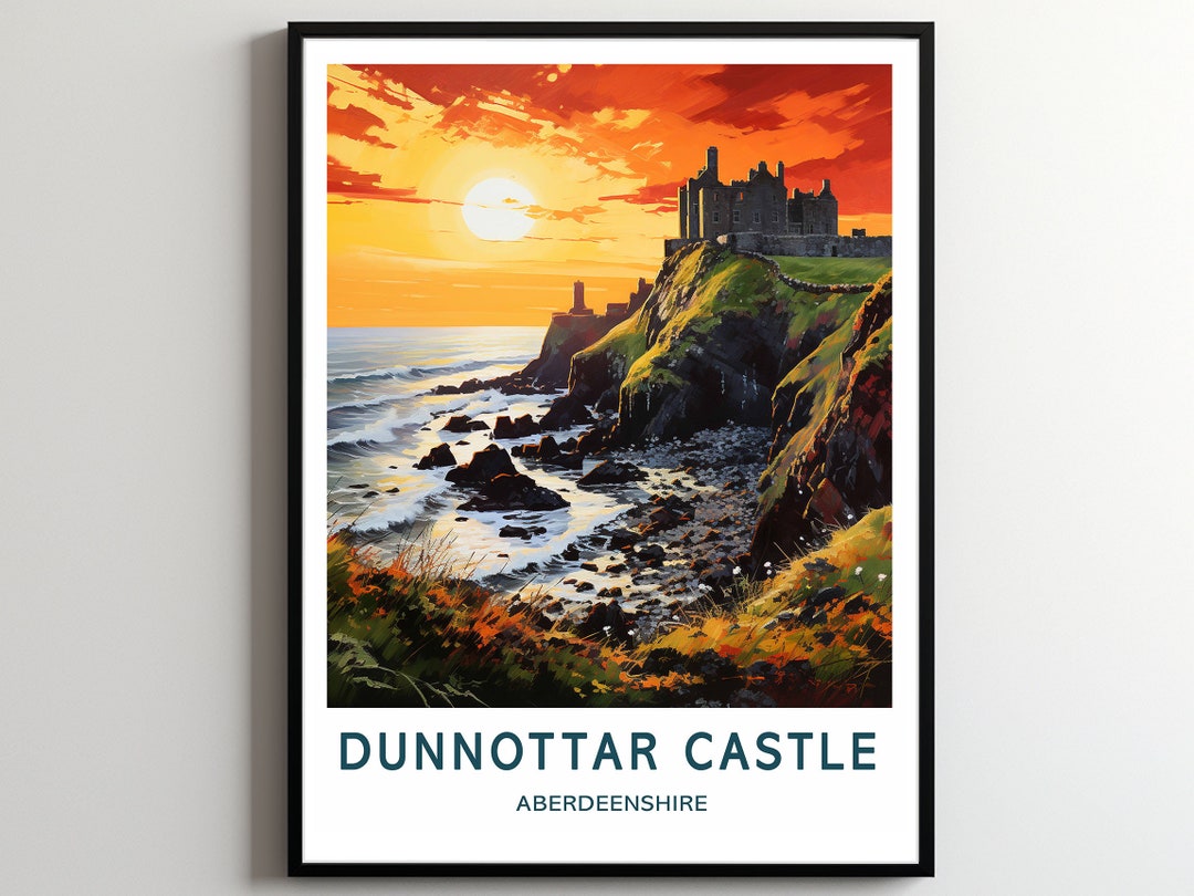 Dunnottar Castle Travel Print Wall Art Dunnottar Castle Wall Hanging ...