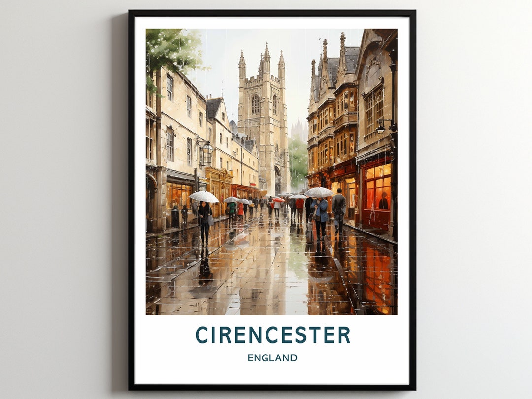 Cirencester Travel Print Wall Art Cirencester Wall Hanging Home Décor ...